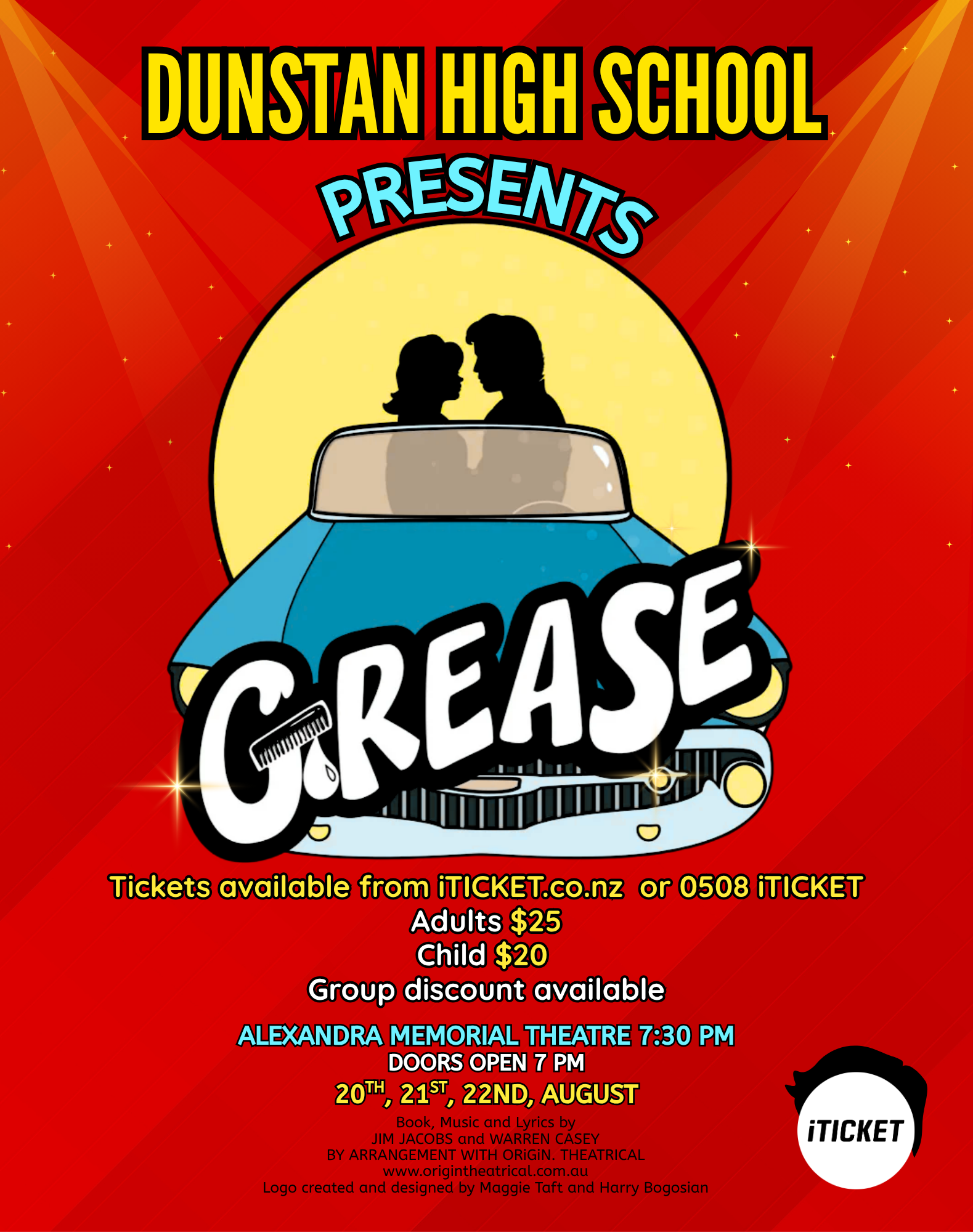 Grease Tickets Now on Sale - Dunstan High School